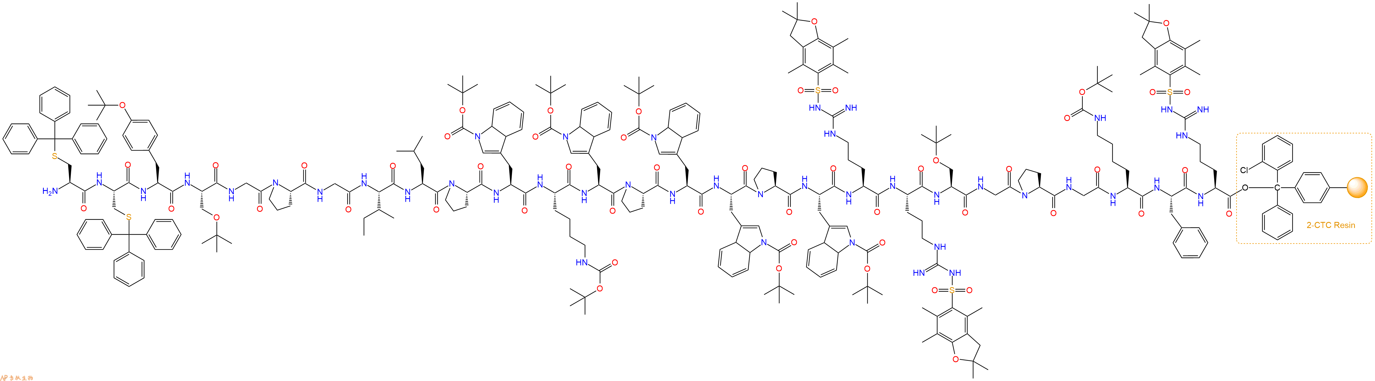 二十七肽CCYSGPGILPWKWPWWPWRRSGPGKFR_H2N-Cys-Cys-Tyr-Ser-Gly-Pro-Gly-Ile-Leu ...