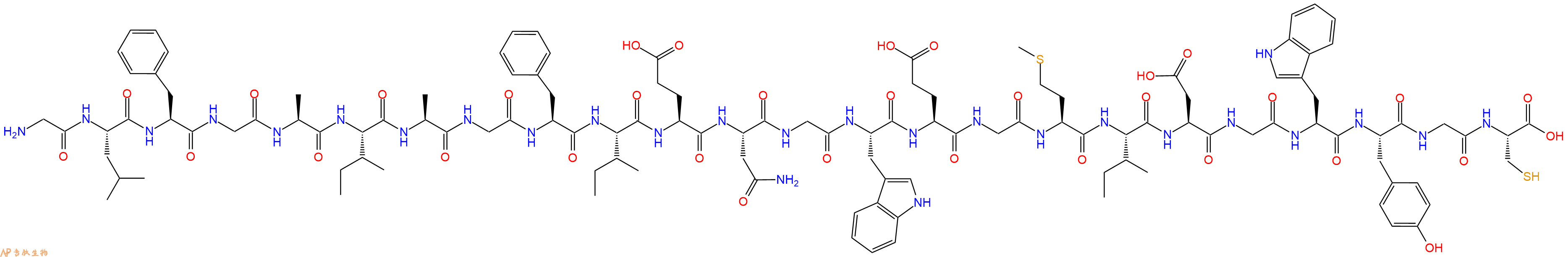 二十四肽GLFGAIAGFIENGWEGMIDGWYGC_H2N-Gly-Leu-Phe-Gly-Ala-Ile-Ala-Gly-Phe ...