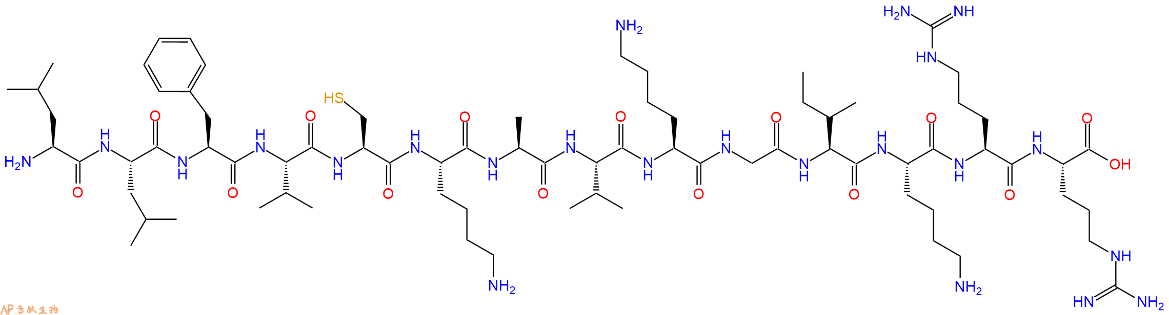 H2N-Leu-Leu-Phe-Val-Cys-Lys-Ala-Val-Lys-Gly-Ile-Ly_H2N-Leu-Leu-Phe-Val ...