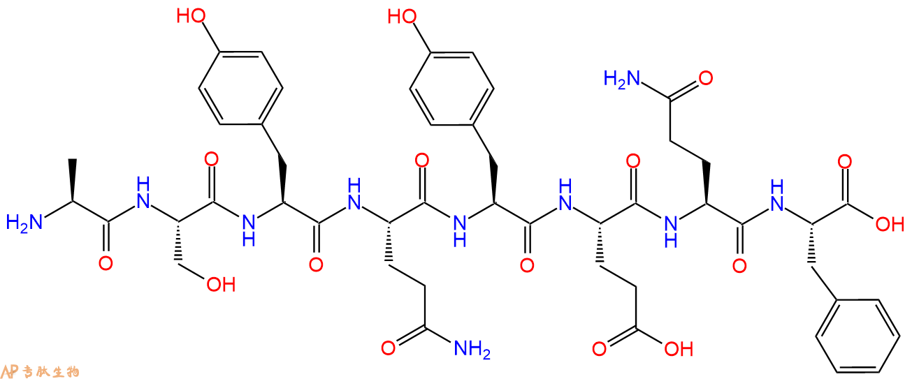 H2N-Ala-Ser-Tyr-Gln-Tyr-Glu-Gln-Phe-COOH_H2N-Ala-Ser-Tyr-Gln-Tyr-Glu ...