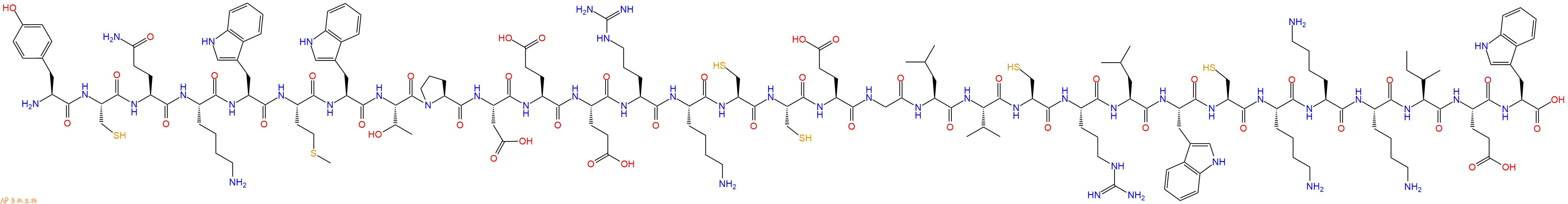 H2N-Tyr-Cys-Gln-Lys-Trp-Met-Trp-Thr-Pro-Asp-Glu-Glu-Arg-Lys-Cys-Cys-Glu-Gly-Leu-Val-Cys-Arg-Leu ...