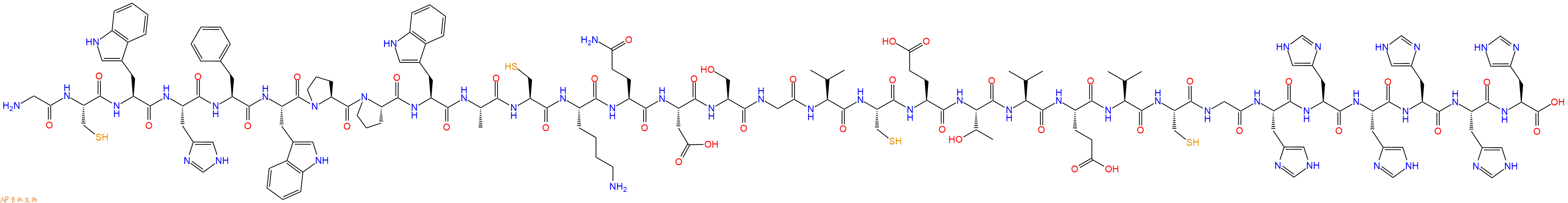 H2N-Gly-Cys-Trp-His-Phe-Trp-Pro-Pro-Trp-Ala-Cys-Lys-Gln-Asp-Ser-Gly-Val ...