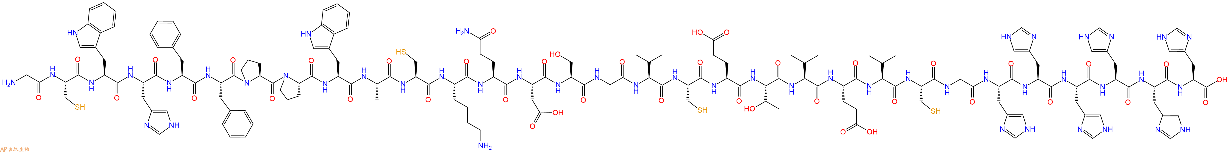 H2N-Gly-Cys-Trp-His-Phe-Phe-Pro-Pro-Trp-Ala-Cys-Lys-Gln-Asp-Ser-Gly-Val ...