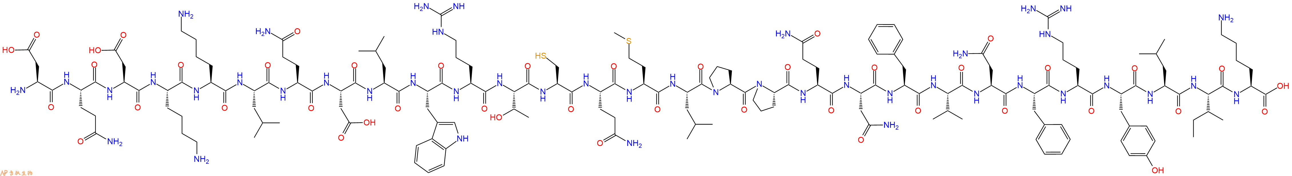 H2N-Asp-Gln-Asp-Lys-Lys-Leu-Gln-Asp-Leu-Trp-Arg-Thr-Cys-Gln-Met-Leu-Pro ...