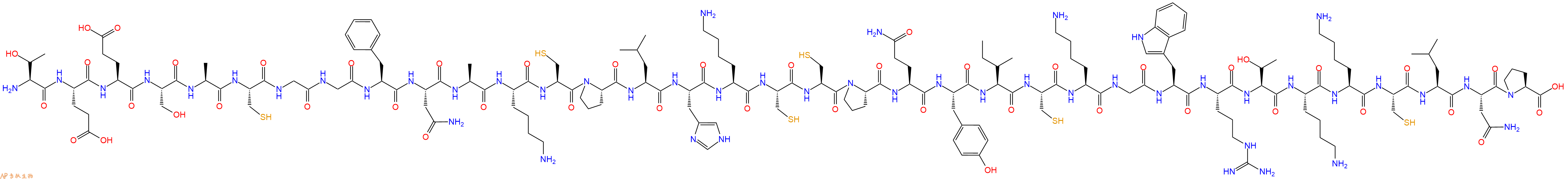 H2N-Thr-Glu-Glu-Ser-Ala-Cys-Gly-Gly-Phe-Asn-Ala-Lys-Cys-Pro-Leu-His-Lys ...