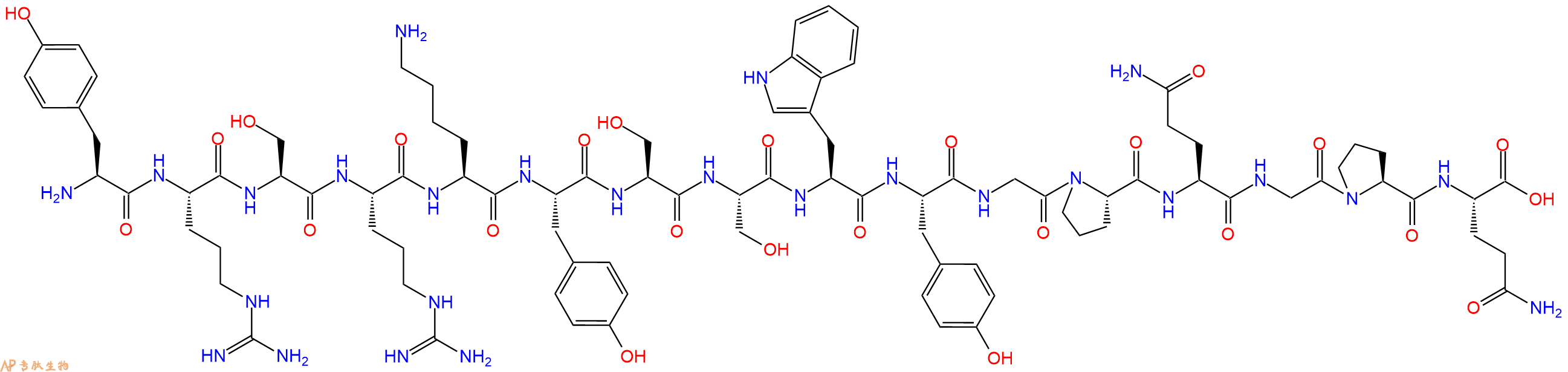 H2N-Tyr-Arg-Ser-Arg-Lys-Tyr-Ser-Ser-Trp-Tyr-Gly-Pro-Gln-Gly-Pro-Gln ...