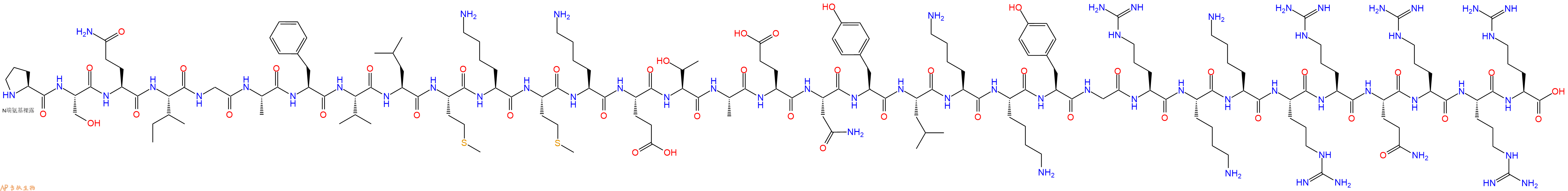 H2N-Pro-Ser-Gln-Ile-Gly-Ala-Phe-Val-Leu-Met-Lys-Met-Lys-Glu-Thr-Ala-Glu ...