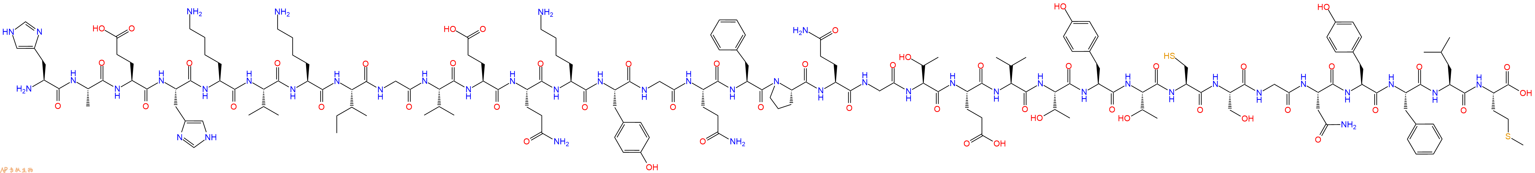 H2N-His-Ala-Glu-His-Lys-Val-Lys-Ile-Gly-Val-Glu-Gln-Lys-Tyr-Gly-Gln-Phe ...