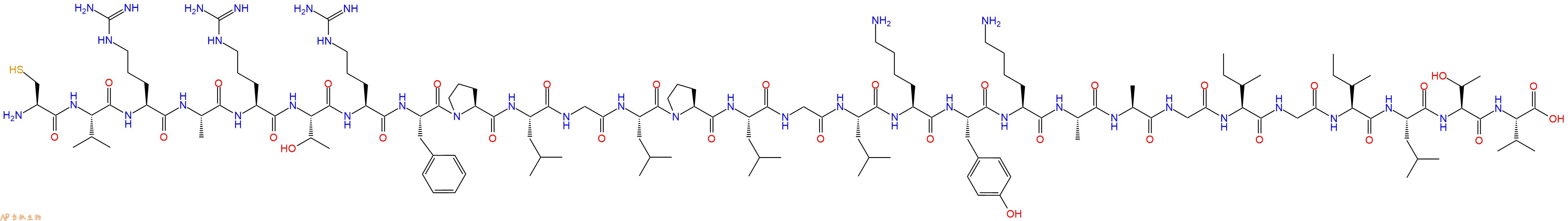 H2N-Cys-Val-Arg-Ala-Arg-Thr-Arg-Phe-Pro-Leu-Gly-Leu-Pro-Leu-Gly-Leu-Lys ...