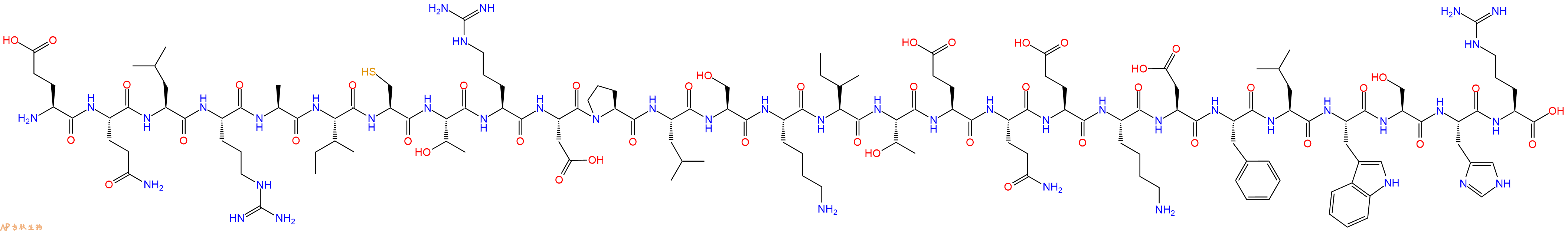H2N-Glu-Gln-Leu-Arg-Ala-Ile-Cys-Thr-Arg-Asp-Pro-Leu-Ser-Lys-Ile-Thr-Glu ...