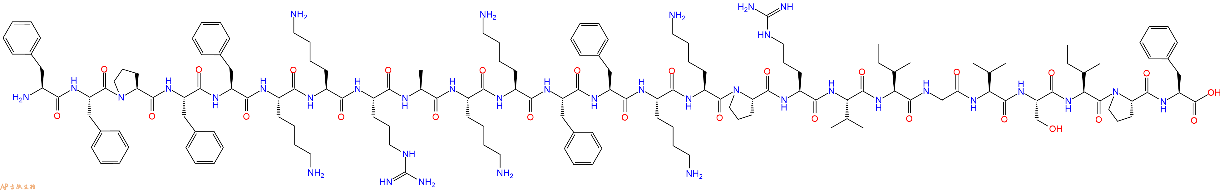 H2N-Phe-Phe-Pro-Phe-Phe-Lys-Lys-Arg-Ala-Lys-Lys-Phe-Phe-Lys-Lys-Pro-Arg ...
