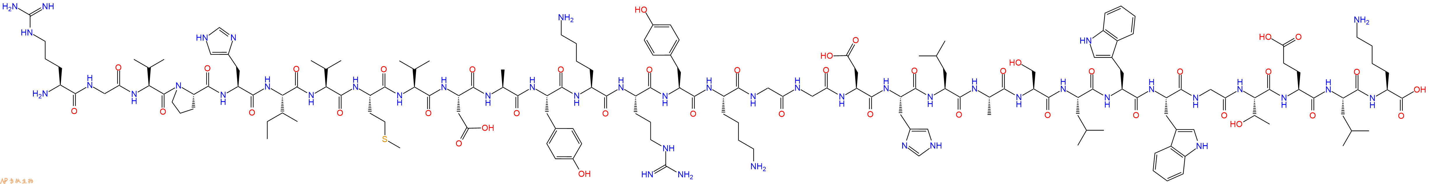 H2N-Arg-Gly-Val-Pro-His-Ile-Val-Met-Val-Asp-Ala-Tyr-Lys-Arg-Tyr-Lys-Gly ...