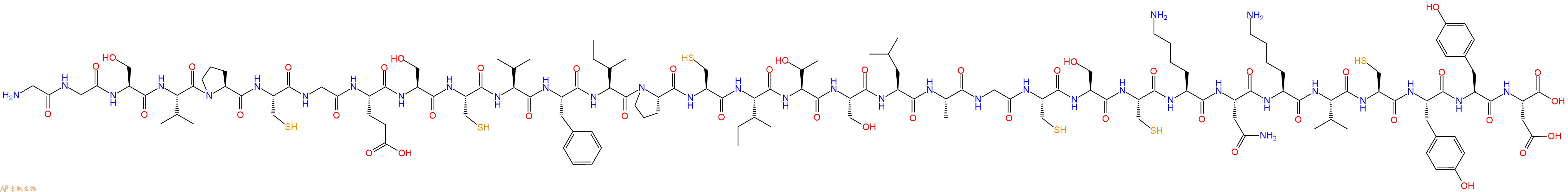 H2N-Gly-Gly-Ser-Val-Pro-Cys-Gly-Glu-Ser-Cys-Val-Phe-Ile-Pro-Cys-Ile-Thr ...