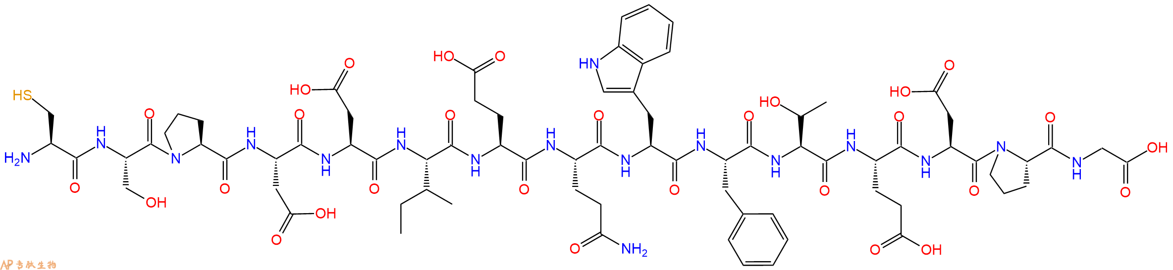 H2N-Cys-Ser-Pro-Asp-Asp-Ile-Glu-Gln-Trp-Phe-Thr-Glu-Asp-Pro-Gly-OH_H2N ...