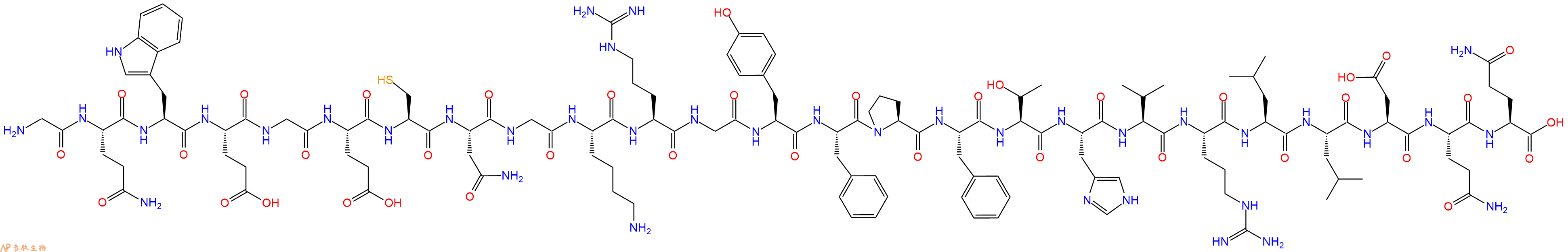 H2N-Gly-Gln-Trp-Glu-Gly-Glu-Cys-Asn-Gly-Lys-Arg-Gly-Tyr-Phe-Pro-Phe-Thr ...