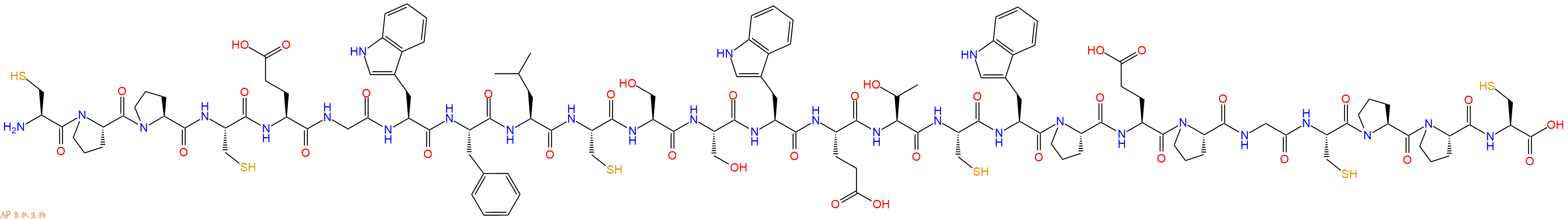 H2N-Cys-Pro-Pro-Cys-Glu-Gly-Trp-Phe-Leu-Cys-Ser-Ser-Trp-Glu-Thr-Cys-Trp ...