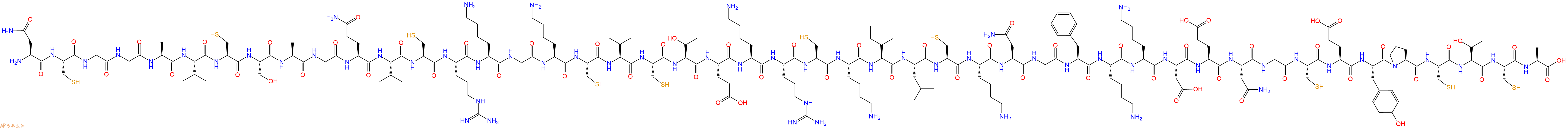 H2N-Asn-Cys-Gly-Gly-Ala-Val-Cys-Ser-Ala-Gly-Gln-Val-Cys-Arg-Lys-Gly-Lys ...