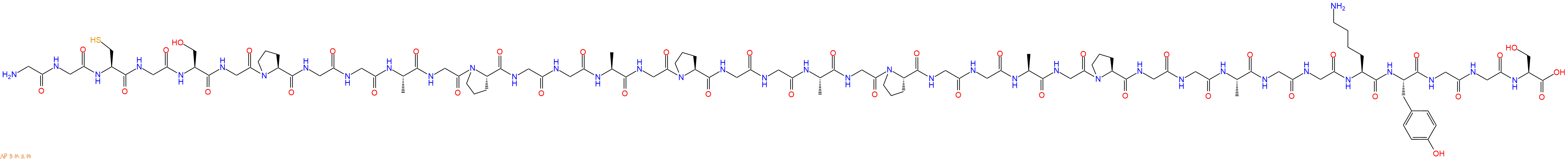 H2N-Gly-Gly-Cys-Gly-Ser-Gly-Pro-Gly-Gly-Ala-Gly-Pro-Gly-Gly-Ala-Gly-Pro ...