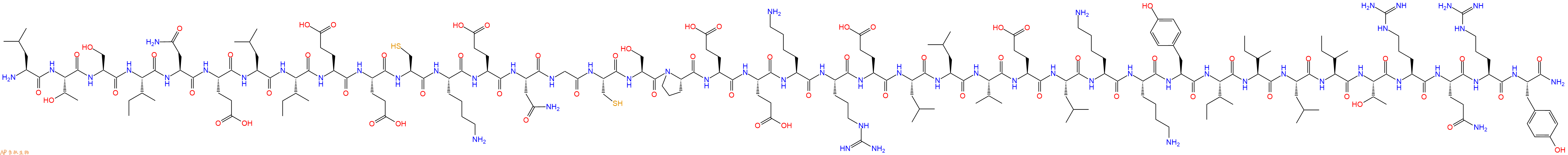 H2N-Leu-Thr-Ser-Ile-Asn-Glu-Leu-Ile-Glu-Glu-Cys-Lys-Glu-Asn-Gly-Cys-Ser ...
