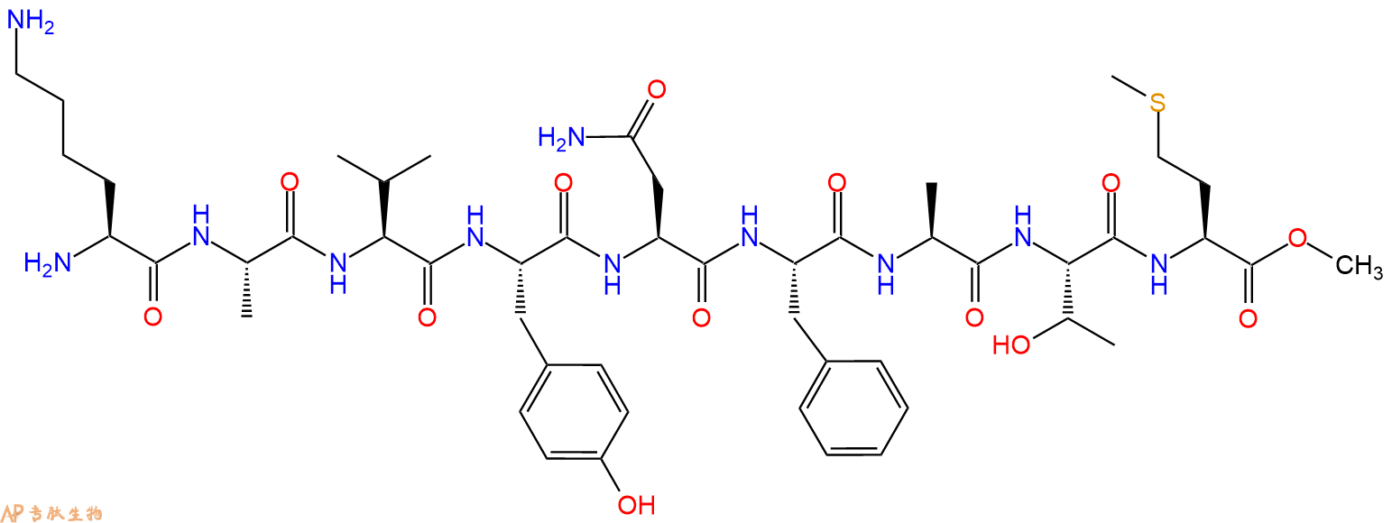 H2N-Lys-Ala-Val-Tyr-Asn-Phe-Ala-Thr-Met-OMe_H2N-Lys-Ala-Val-Tyr-Asn-Phe ...